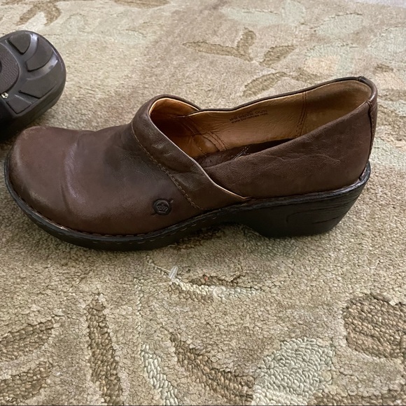 Born | Shoes | Born Brown Leather Clogs Rubber Sole Size 85 | Poshmark